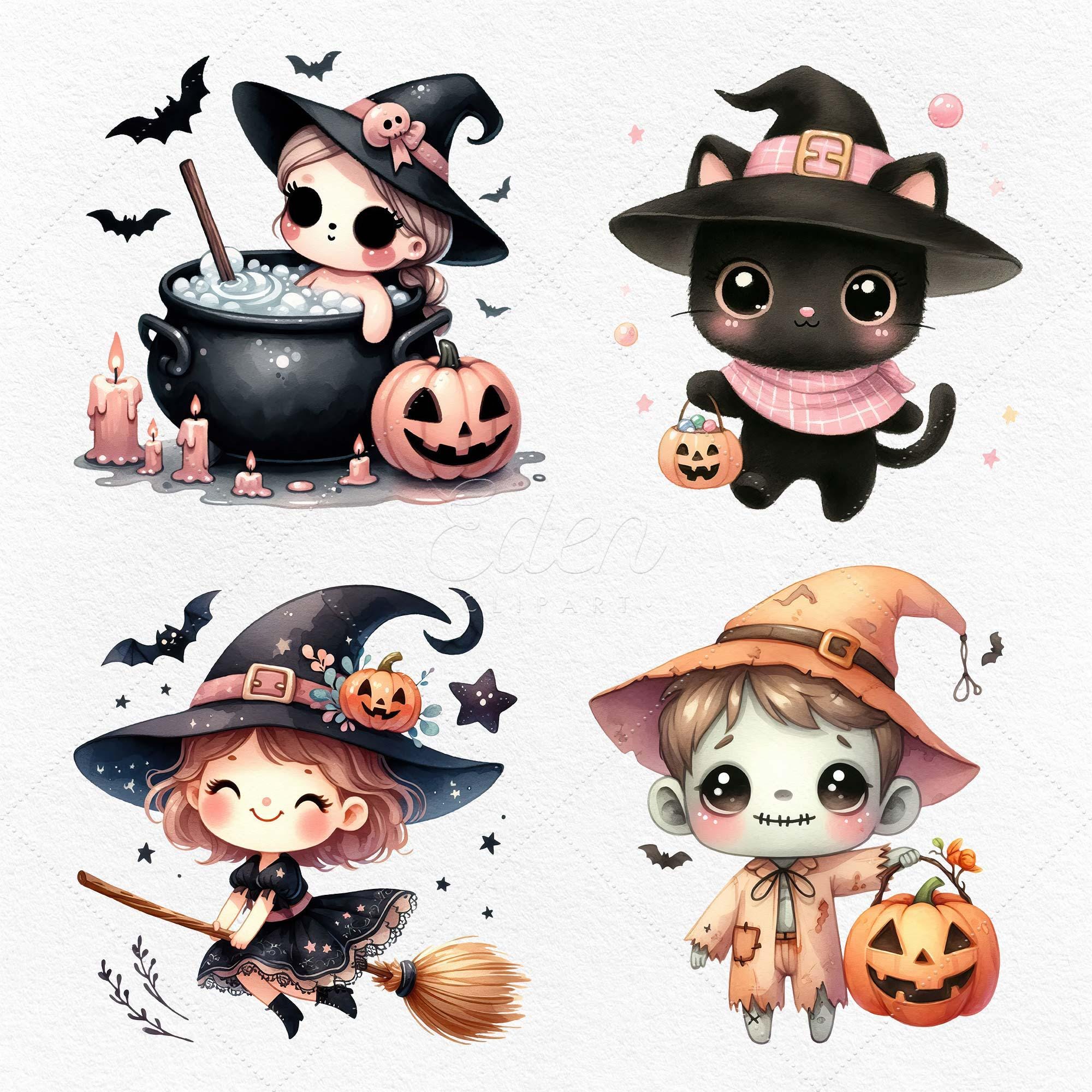 20 Cute Halloween Clipart Images • Funny Clip Art Files PNG / JPG ...