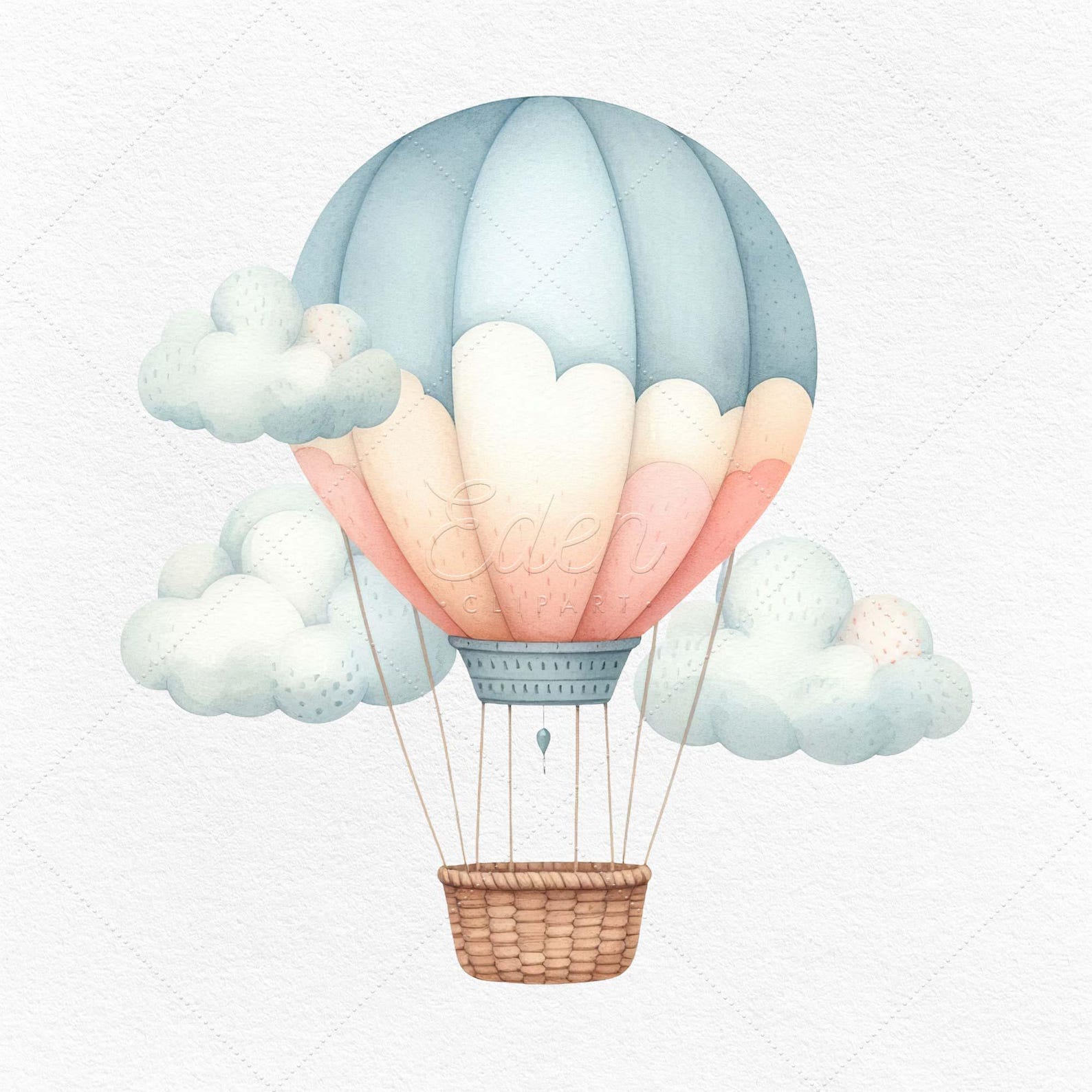 8 Watercolor Hot Air Balloons Clipart • High Quality Illustrations ...