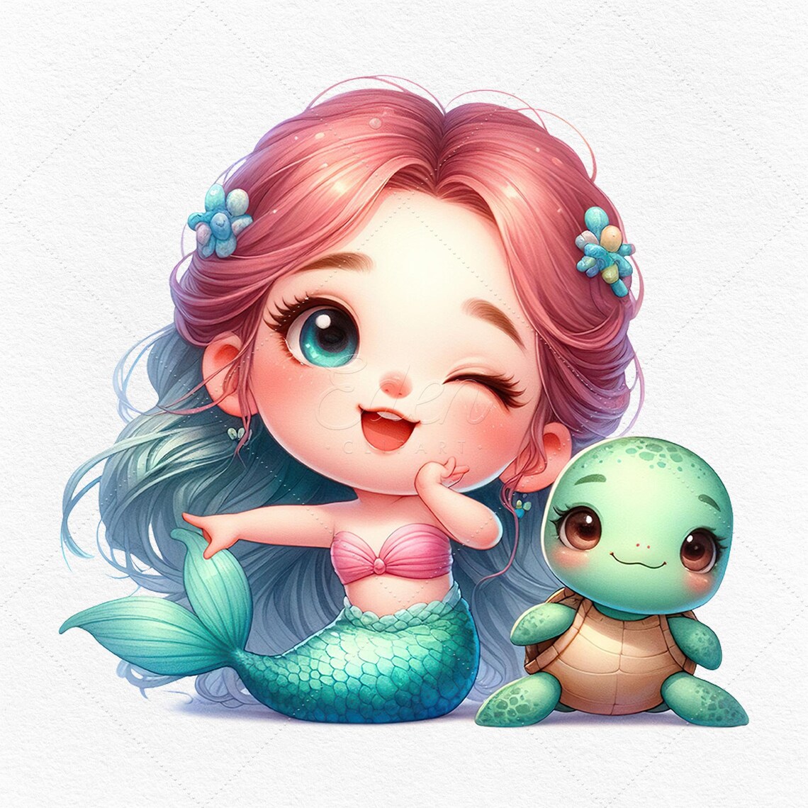 6 PNG Clipart Images Cute Mermaids Posing With Friends Clip Art and JPG ...