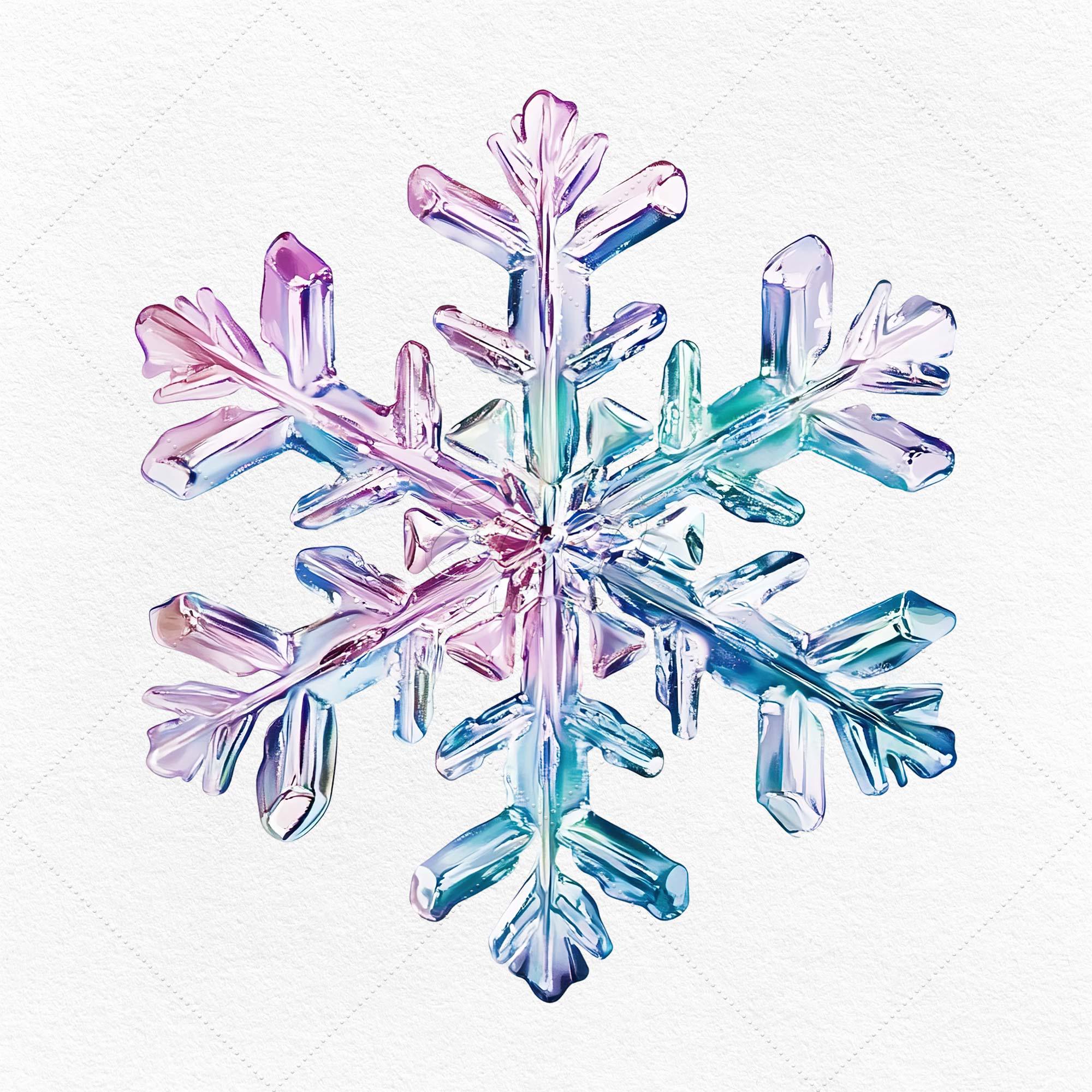 10 Watercolor Snowflake Clipart Bundle • Snowflake Art PNG/JPG • Winter ...