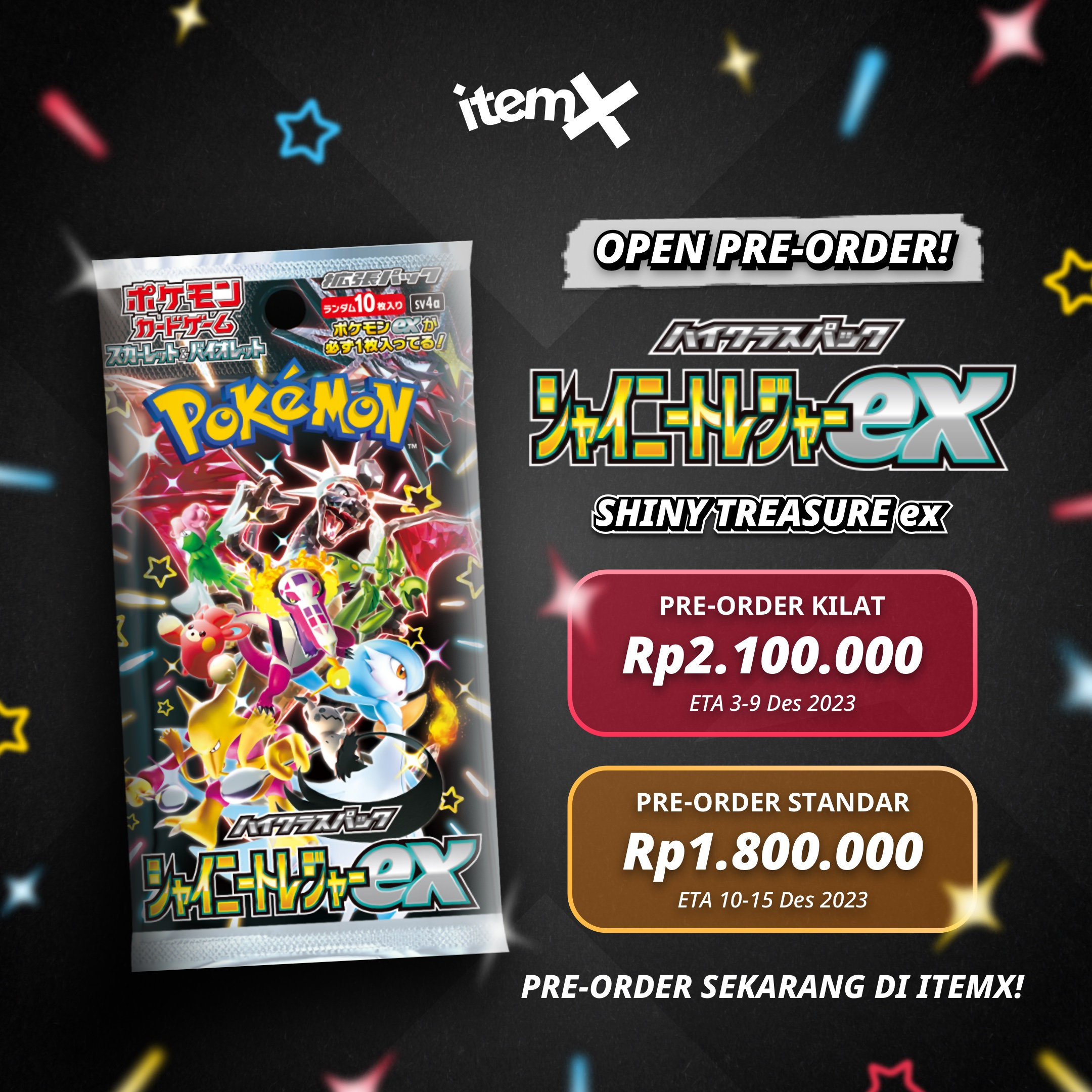 Pokemon TCG Shiny Treasure Ex Booster Box Japanese sealed Trading Card ...