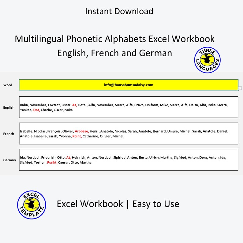Multilingual Phonetic Alphabets Workbook - Etsy