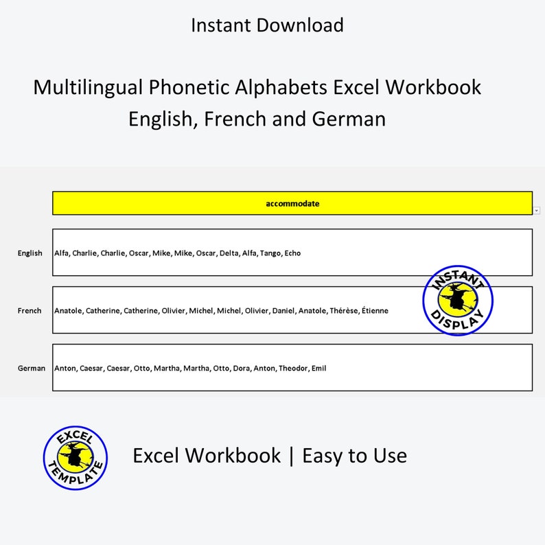 Multilingual Phonetic Alphabets Workbook - Etsy