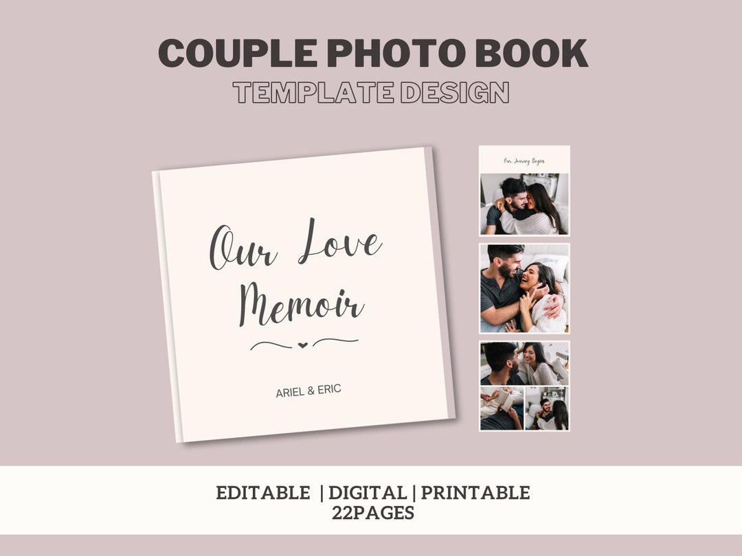 Personalized Couple Photo Book Digital Album Valentines Gift ...