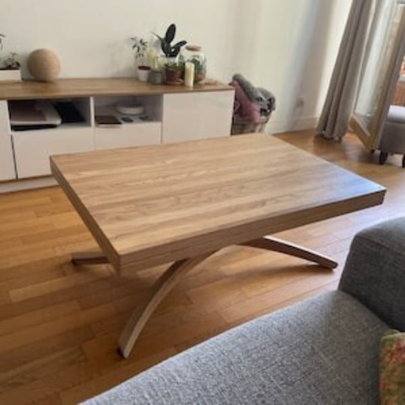 SPIDER Transformer Table Coffee Table Hardwood 3-in-1 Wooden Table ...