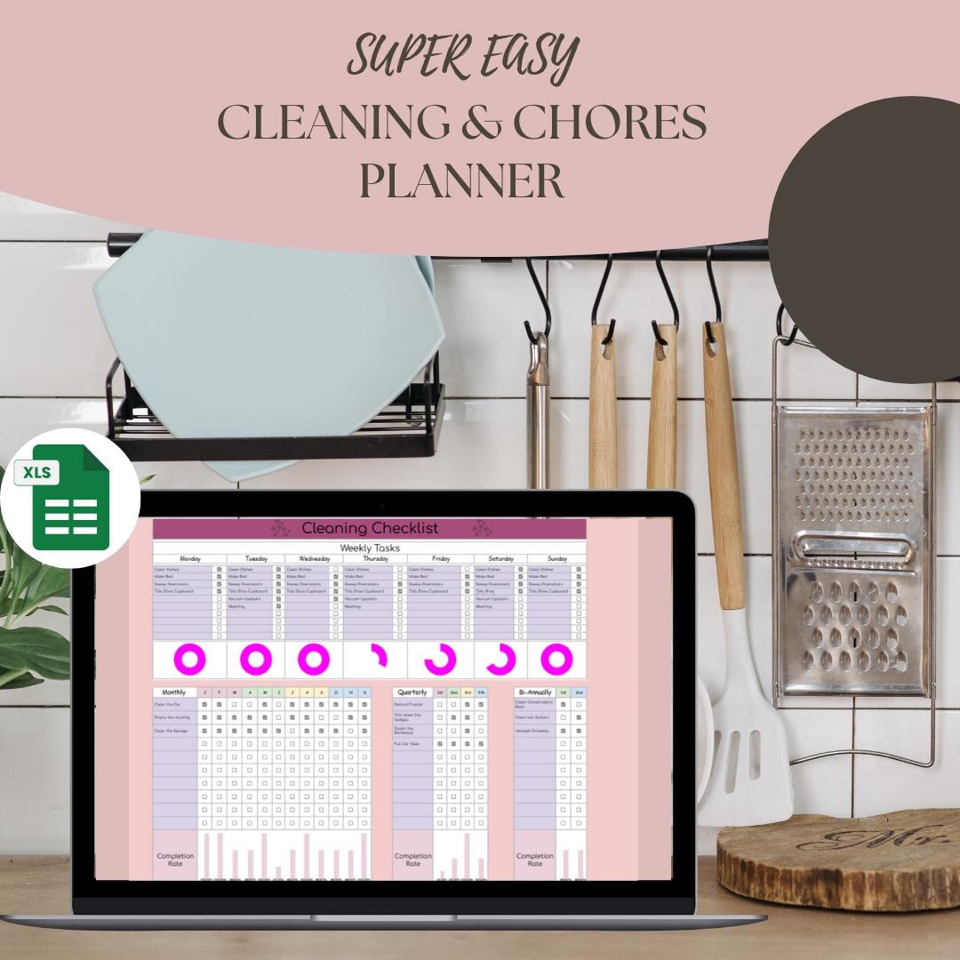 EDITABLE Cleaning Schedule, Weekly, Monthly, Quarterly & Yearly ...