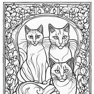 Coloring Pages - Cats #1 - Etsy