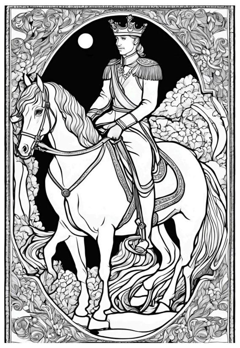 Coloring Pages - Prince - Etsy