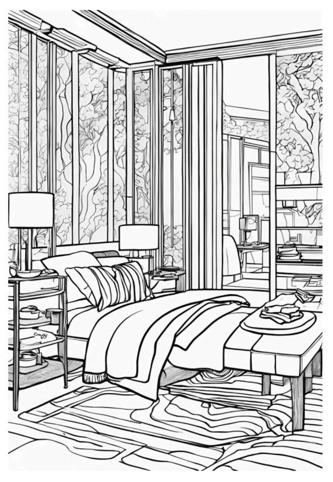 Coloring Pages - Rooms - Etsy