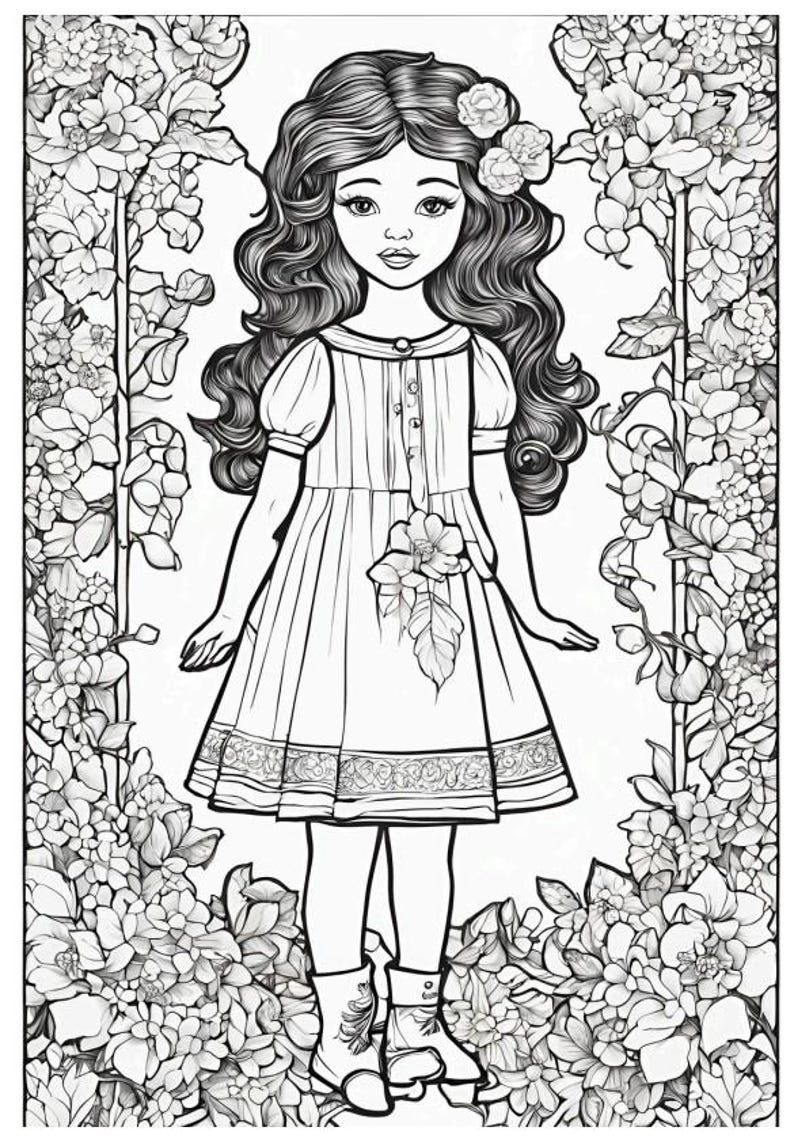 Coloring Pages - Dolls - Etsy