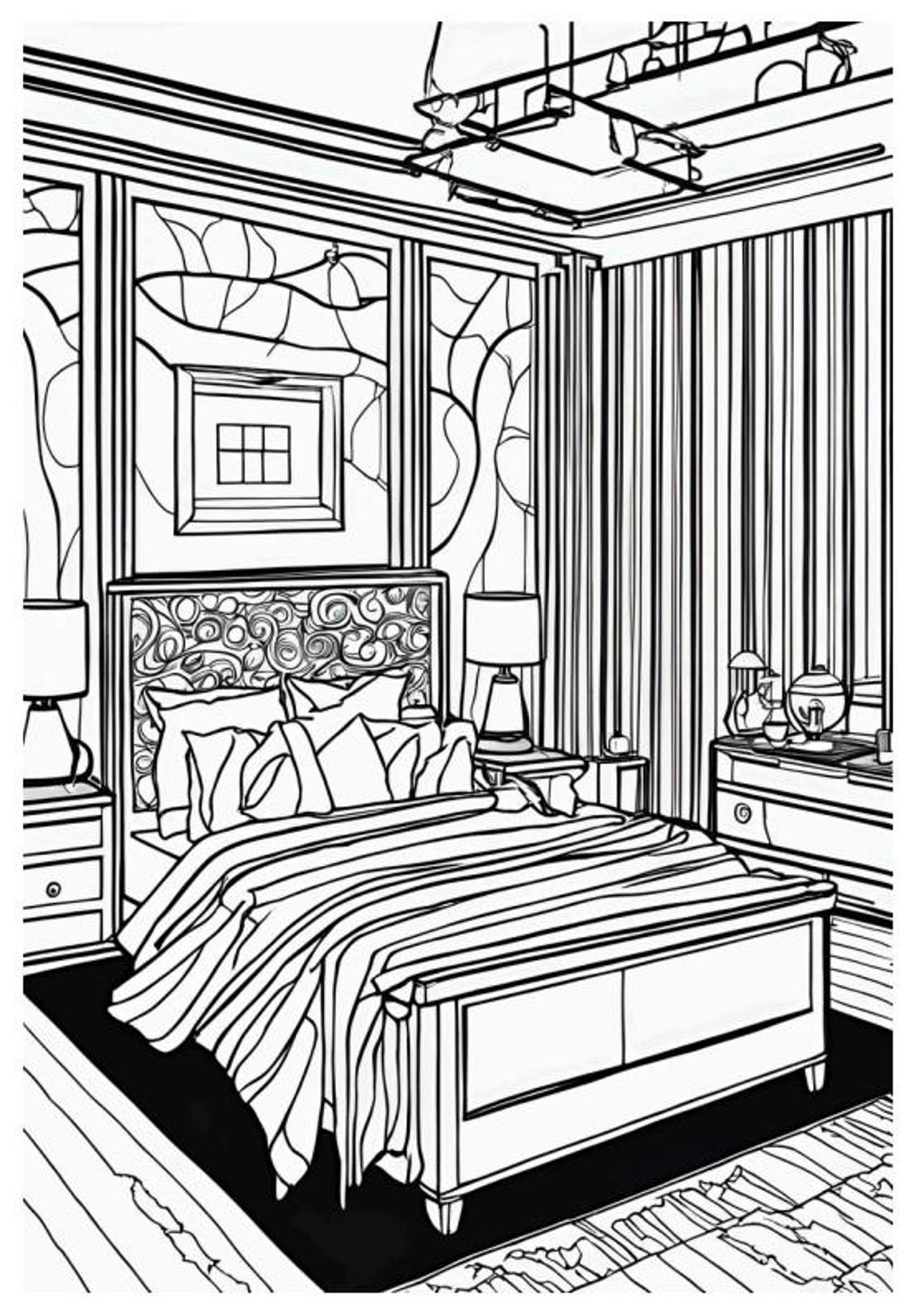 Coloring Pages - Rooms - Etsy