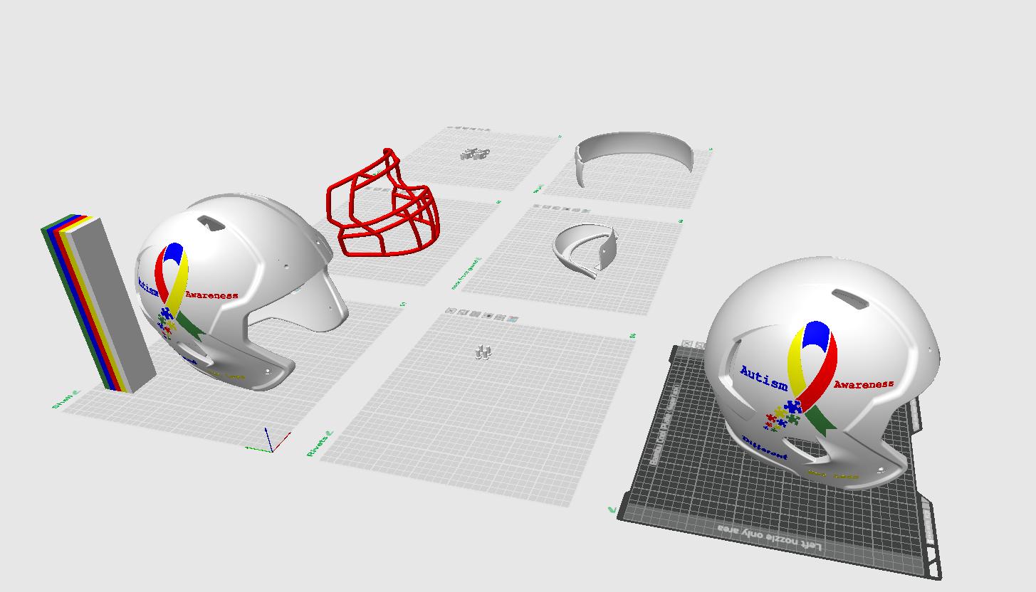 Autism Full Size Football Helmet .3mf - Etsy