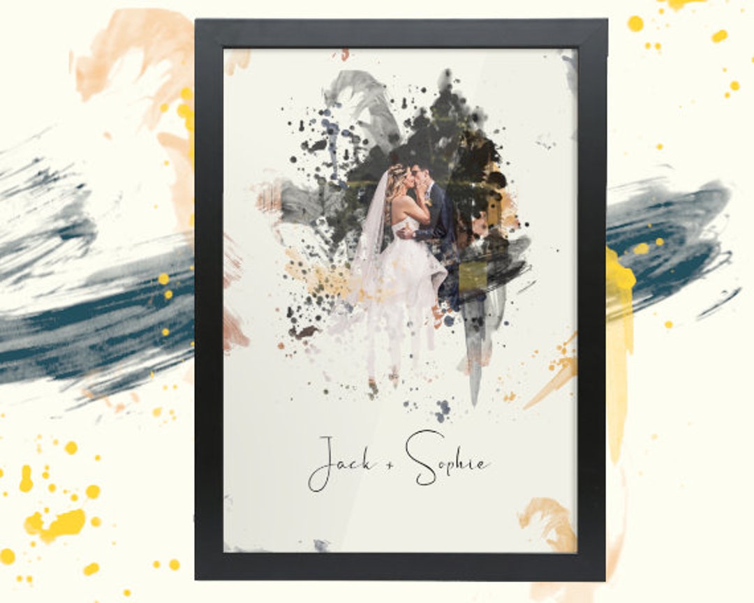 Personalised Wedding Portrait, Created From Your Photo, Couple ...