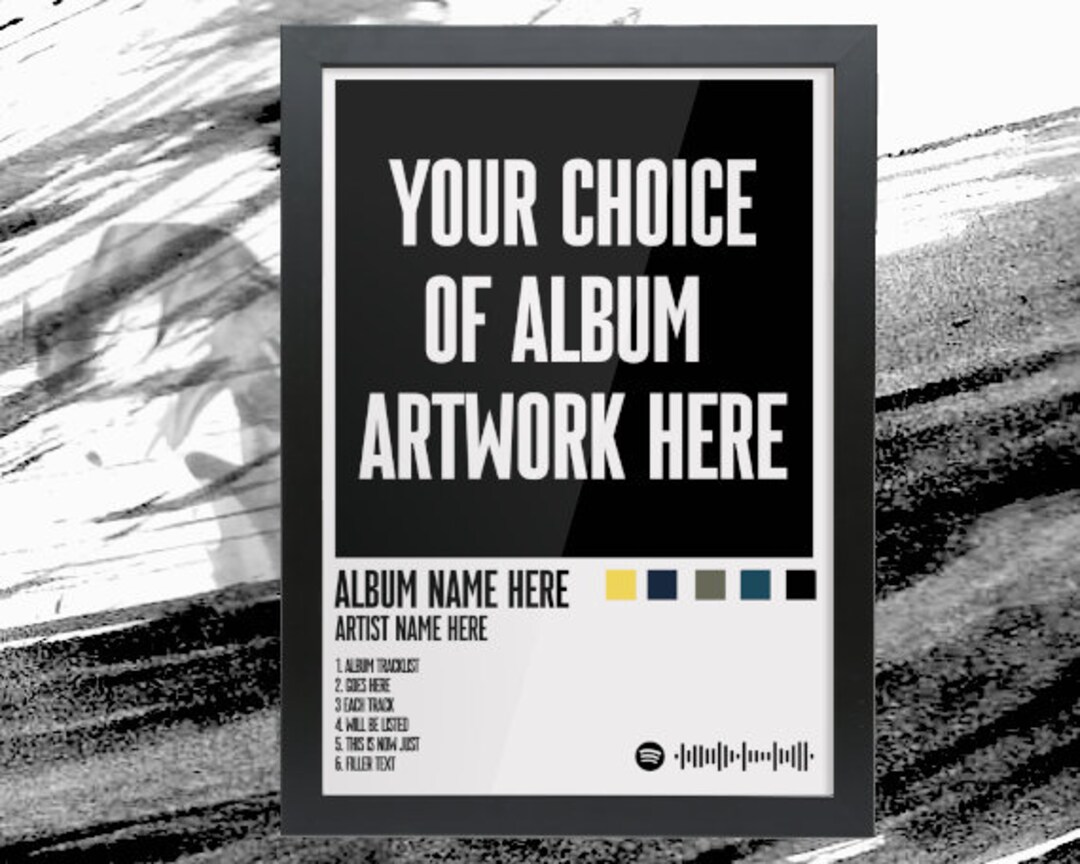 Custom Album Cover Framed A3 Poster Transform Your Favourite Album Into ...