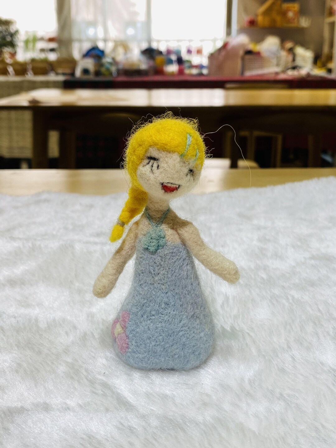 Princess With a Blond Hair | Felted Doll | Needle Felted Doll | Felted ...