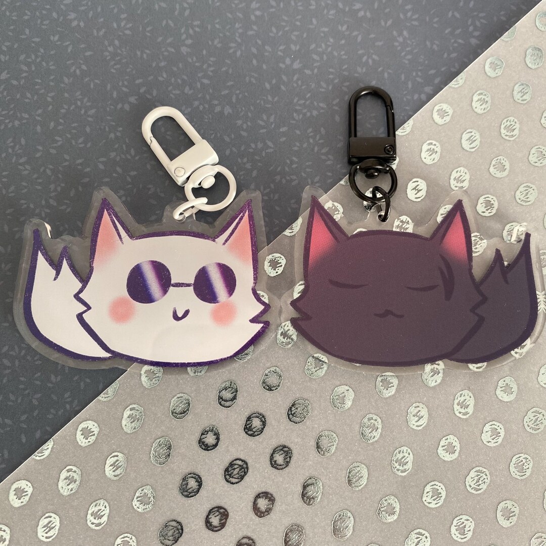 JJK Gojo and Geto Cat Keychain - Etsy
