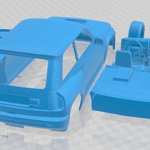 Renault 5 Turbo R Car Model 3D Printed Scales 1/43 1/32 1/24 1/16 1/10 ...