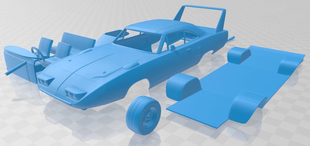 Plymouth Road Runner Superbird 1970 Car Model Kit 3D Printed Scales 1/ ...