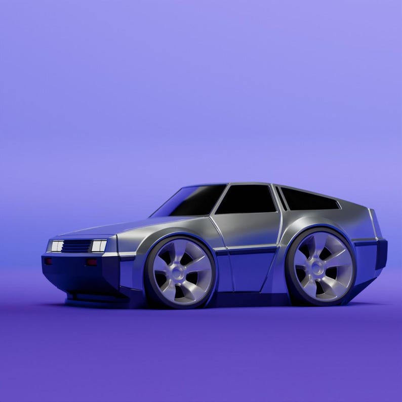 Delorean Tooned Model Car Kit 3D Printed - Etsy UK