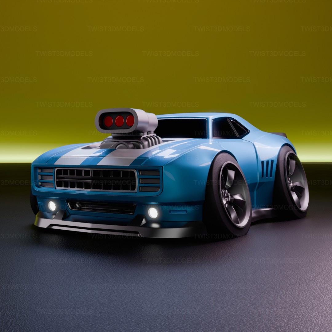 Chevy Camaro 69 Wide Body Tooned Model Car Kit 3D Printed - Etsy