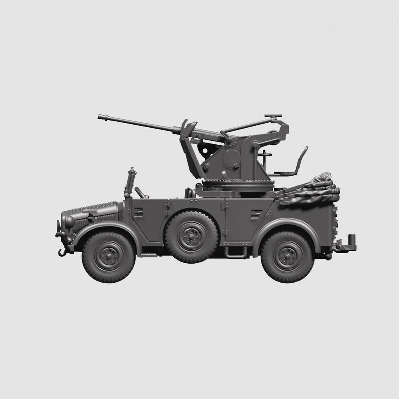 WW2 Horch 108 With 20mm Flak 30 3D Printed Model Kit Scales 1/35 1/24 1 ...