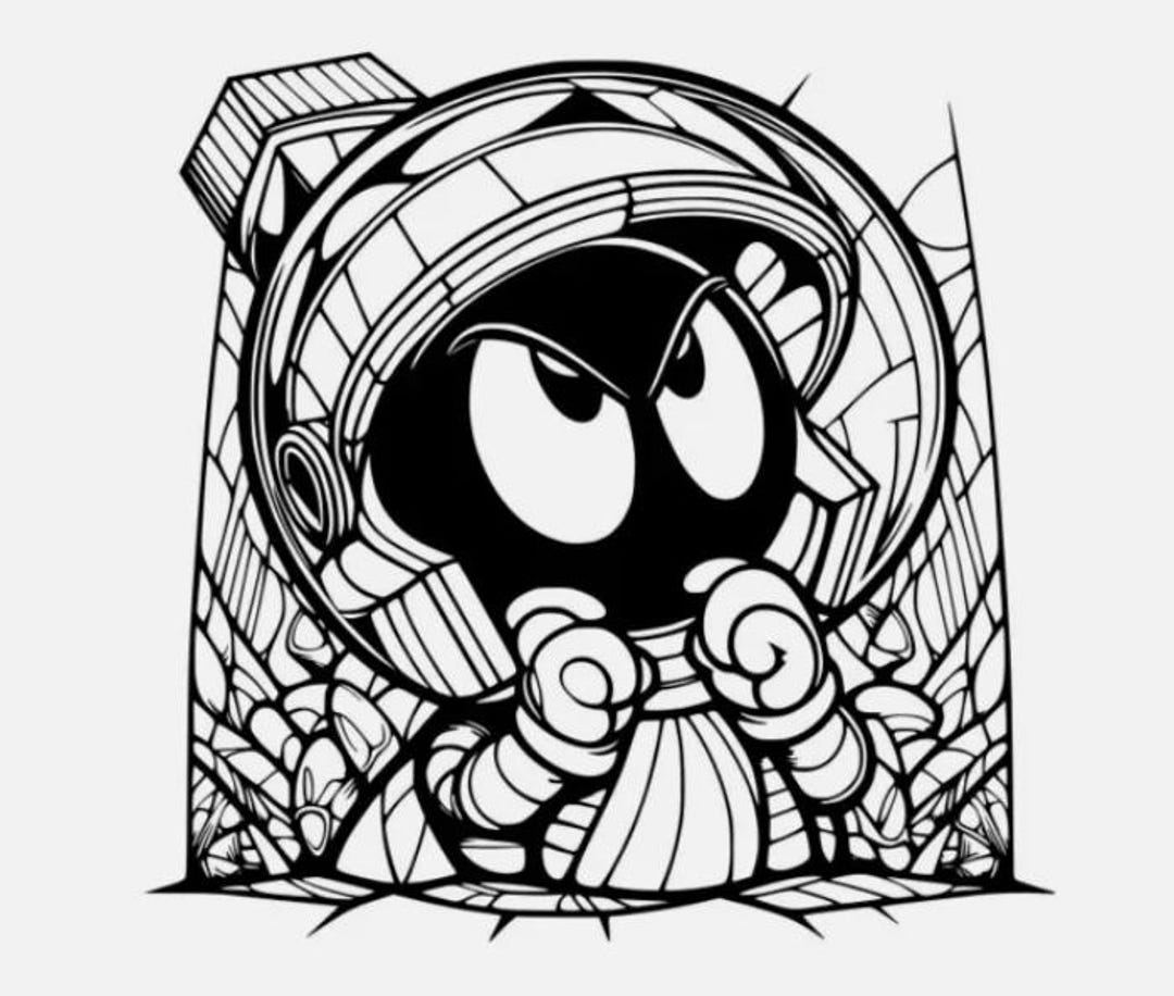 Marvin the Martian Wall Art Stand Window Decor Display 13 Colours 3D ...