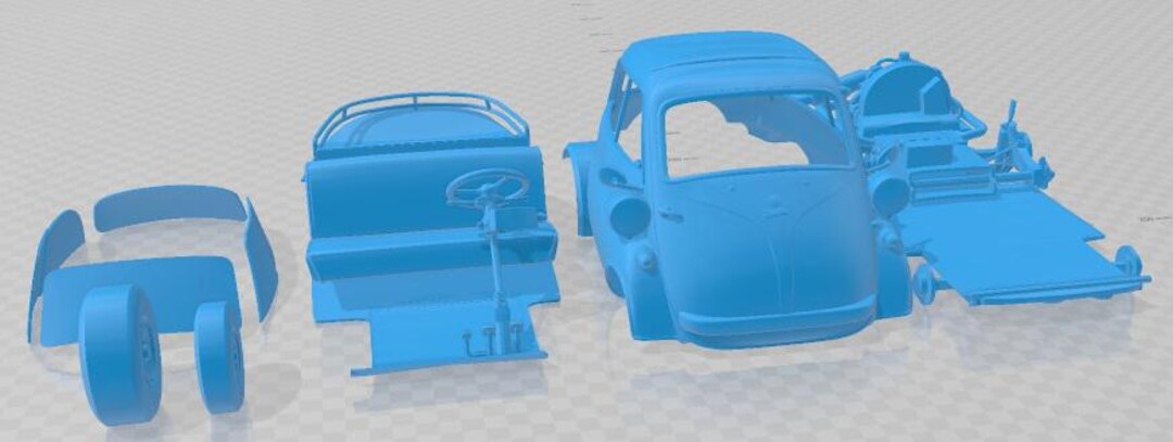 BMW Isetta 300 Race Car Model Kit 3D Printed Scales 1/43 1/32 1/24 1/16 ...