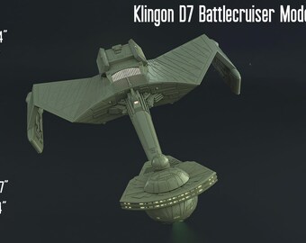 Star Trek Klingon D7 Battlecruiser XL Model Kit Self Build - Etsy
