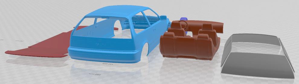 Honda Civic Hatchback 1987 Car Model Kit 3D Printed Scales 1/43 1/32 1/ ...