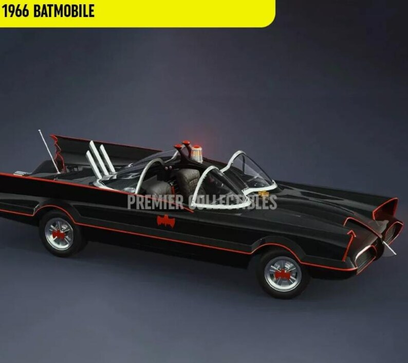1966 Batmobile Deluxe 3D Printed Scale Model Kit 1:16 Scale 38cm Length ...