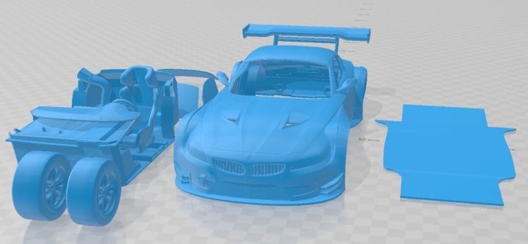 BMW Z4 GT3 Car Model Kit 3D Printed Scales 1/43 1/32 1/24 1/16 1/10 - Etsy