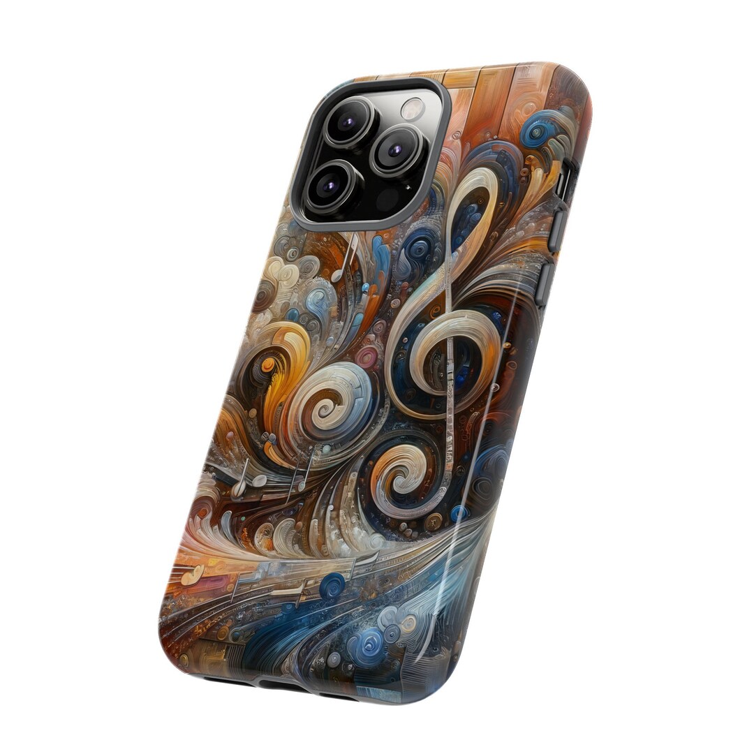 Elegant Romantic Music Notes Phone Case | Durable Dual Layer Protection ...