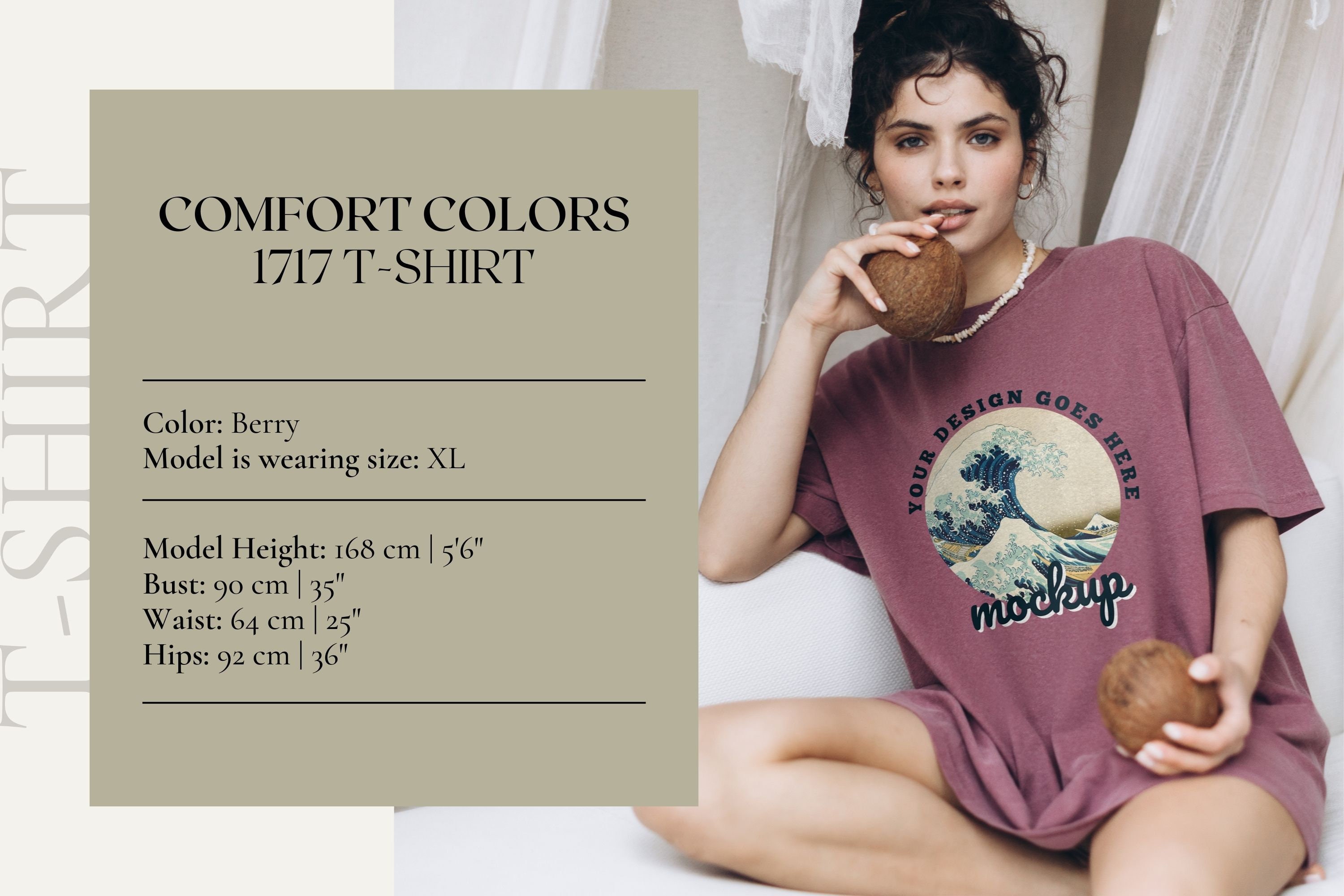 PSD Comfort Colors Berry Tshirt Mockup, PSD Smart Object T-shirt Mock ...