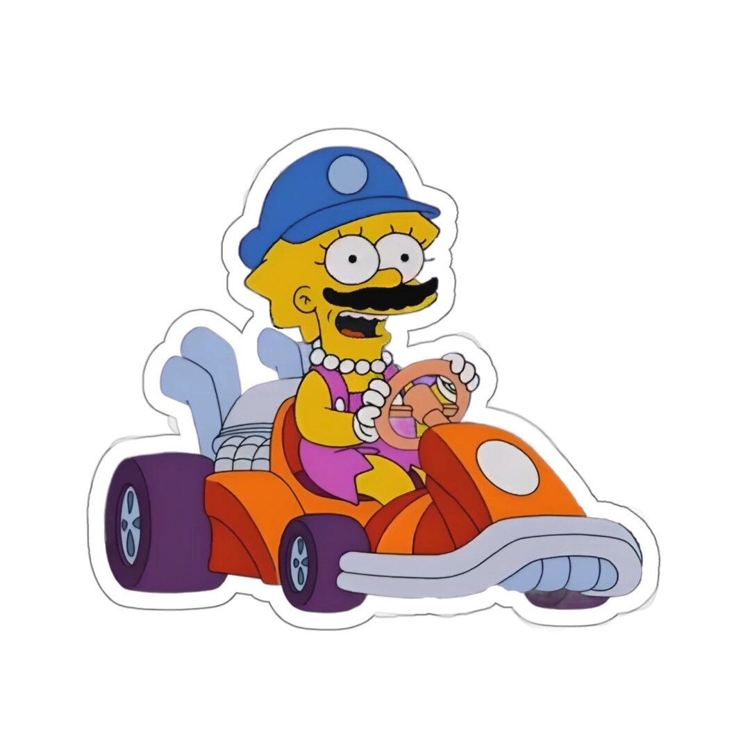 Simpsons Kart Sticker, Meme, for Tumbler Laptop Phone Helmet Clipboard ...