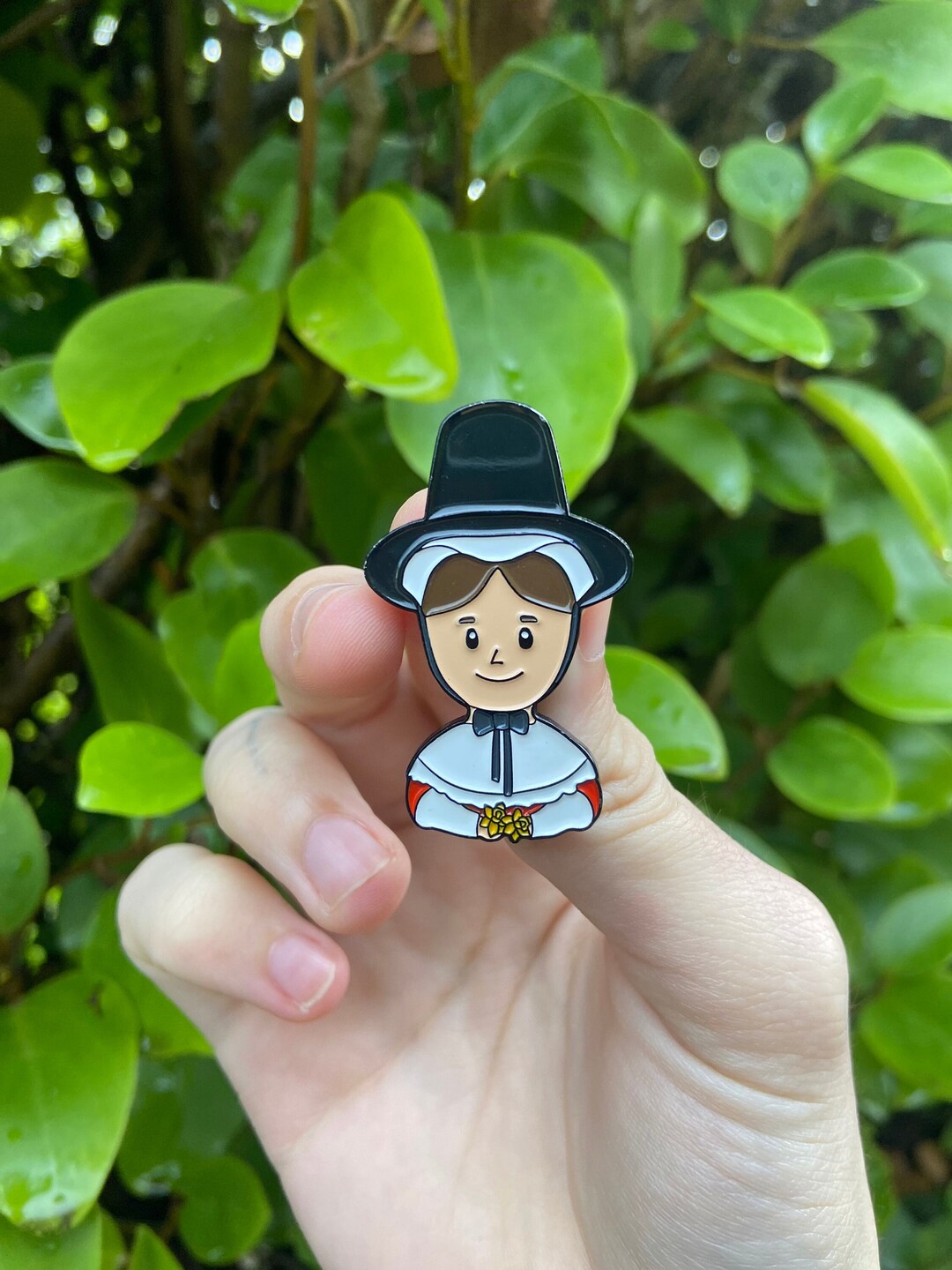 Handcrafted Welsh Lady Pin Badge | Wales Inspired Brooch With Unique ...