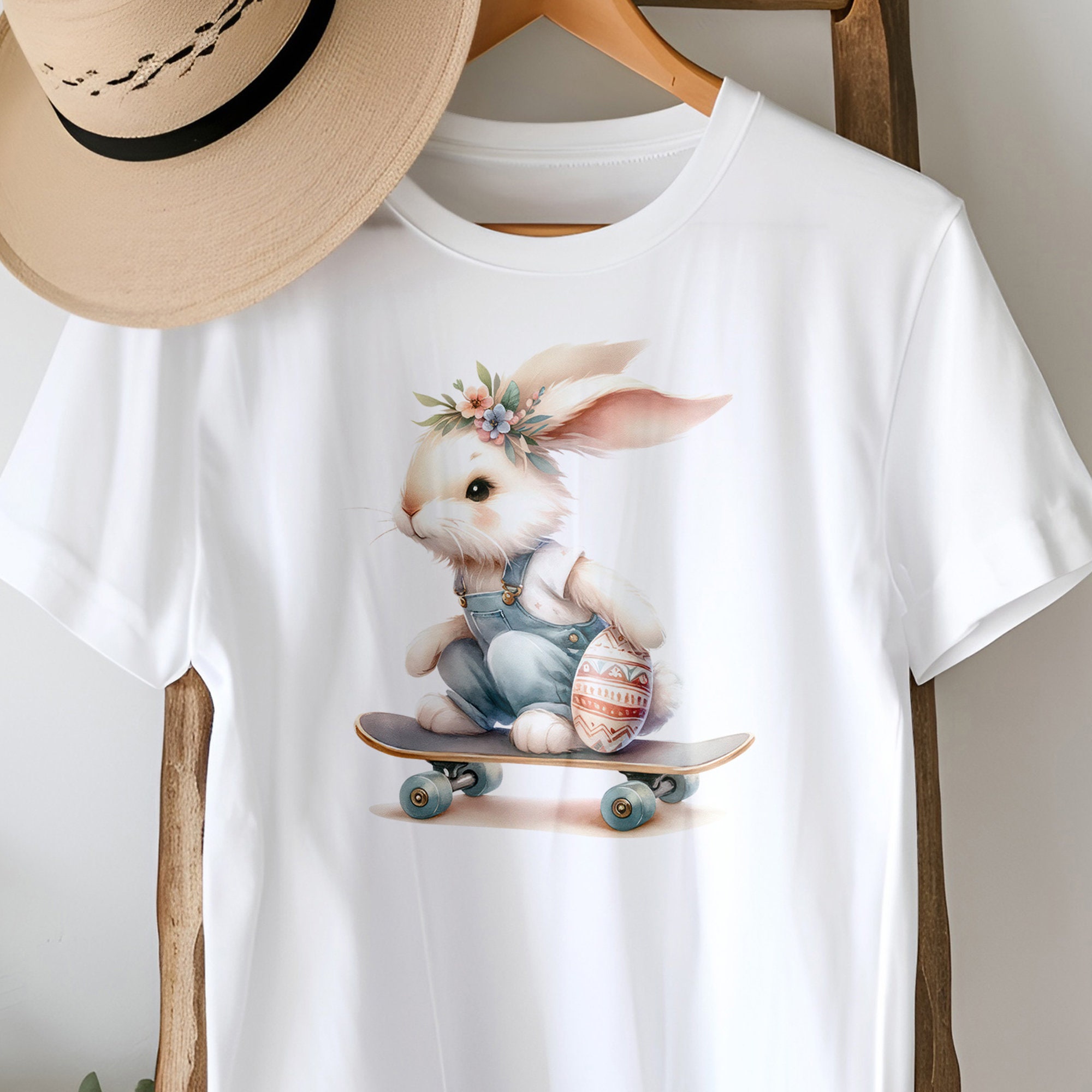 Watercolor Easter Bunny Clipart, Easter Clipart, Spring, Cute Bunnies ...