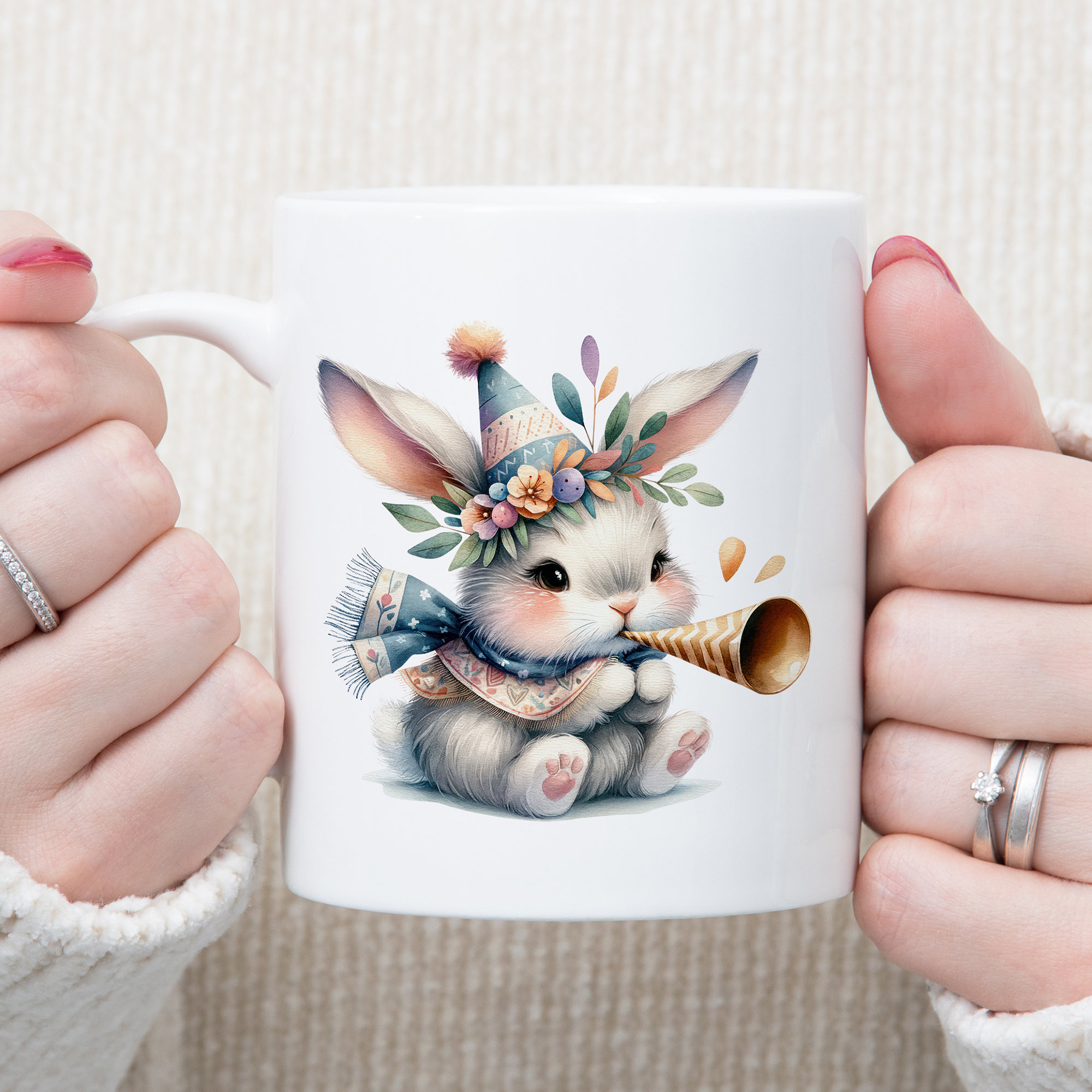 Watercolor Easter Bunny Clipart, Easter Clipart, Spring, Cute Bunnies ...