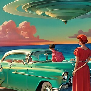 Daphne 2 A Fun and Zany Retro 1950's Beach Vibe With Vibrant Green ...