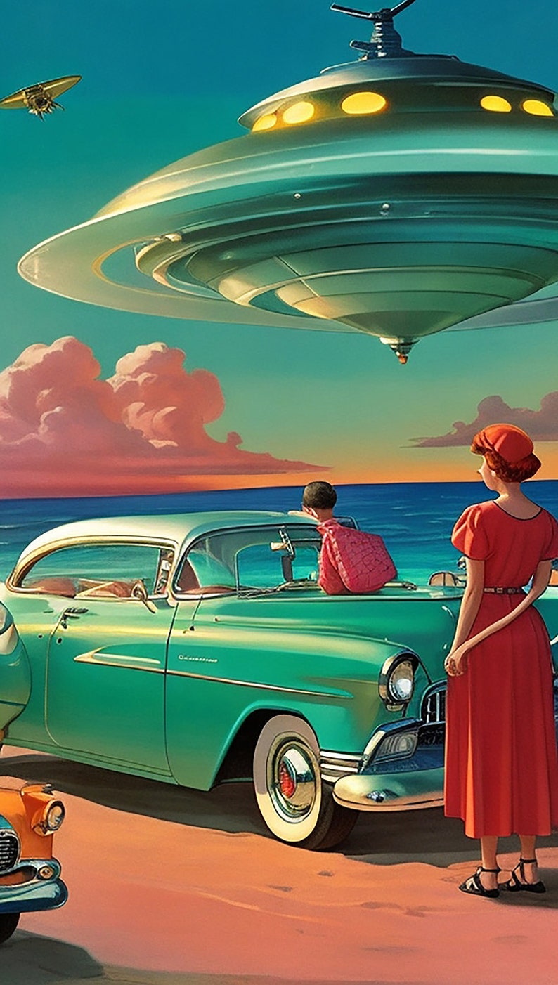 Daphne 2 A Fun and Zany Retro 1950's Beach Vibe With Vibrant Green ...