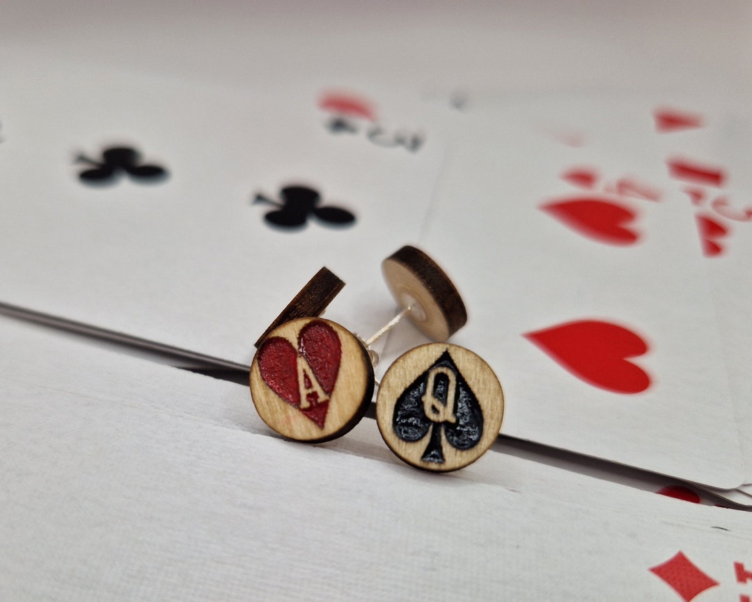 Playing Card Suits Earrings Playing Card Jewelry for Poker Lover - Etsy