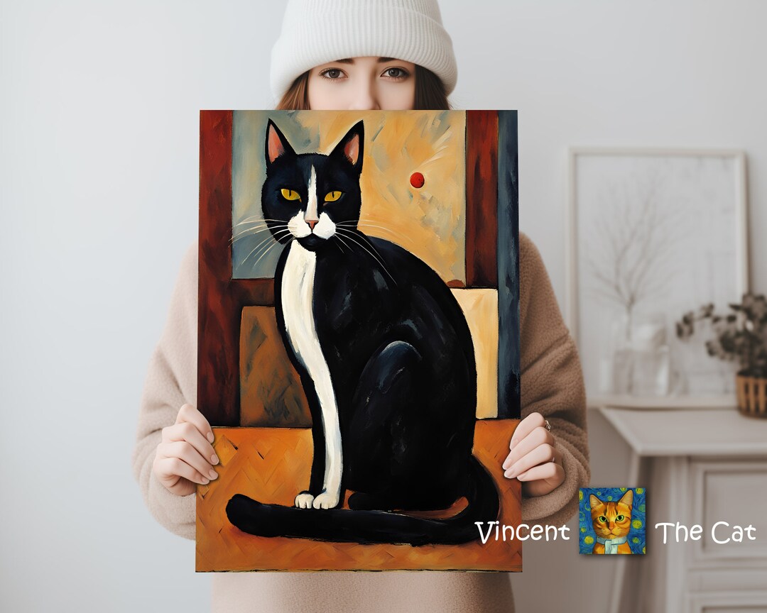 Cat Artwork in the Style of Amedeo Modigliani - This Beautiful Cat ...