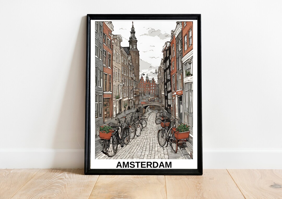 Amsterdam Printable Poster Travel Gift Digital Download Birthday ...