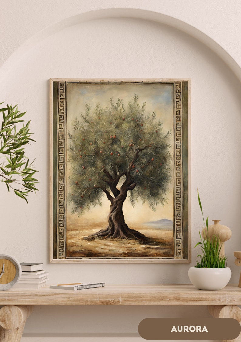 Greek Style Olive Tree Prints Printable Greek Oil Painting Digital ...