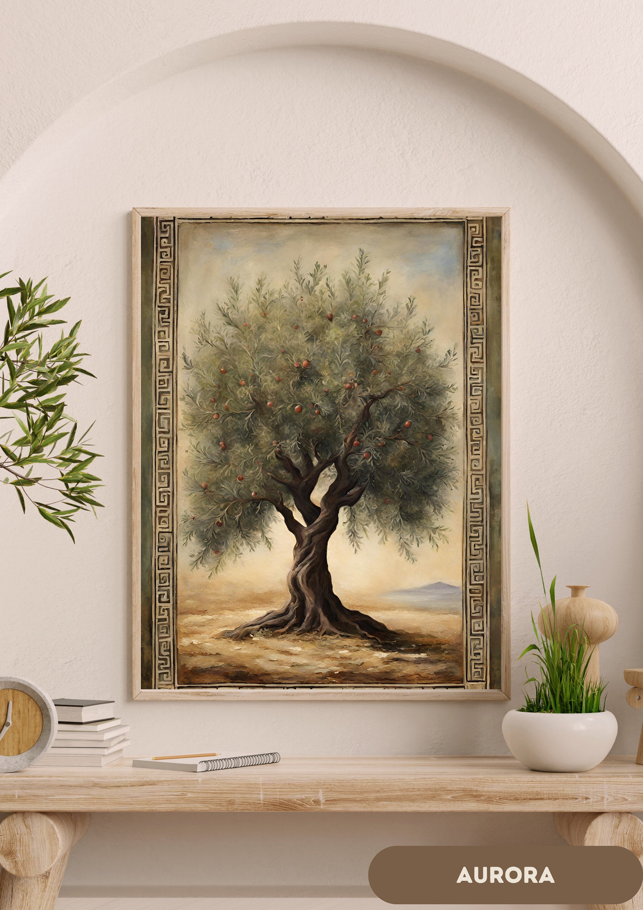 Greek Style Olive Tree Prints Printable Greek Oil Painting Digital ...