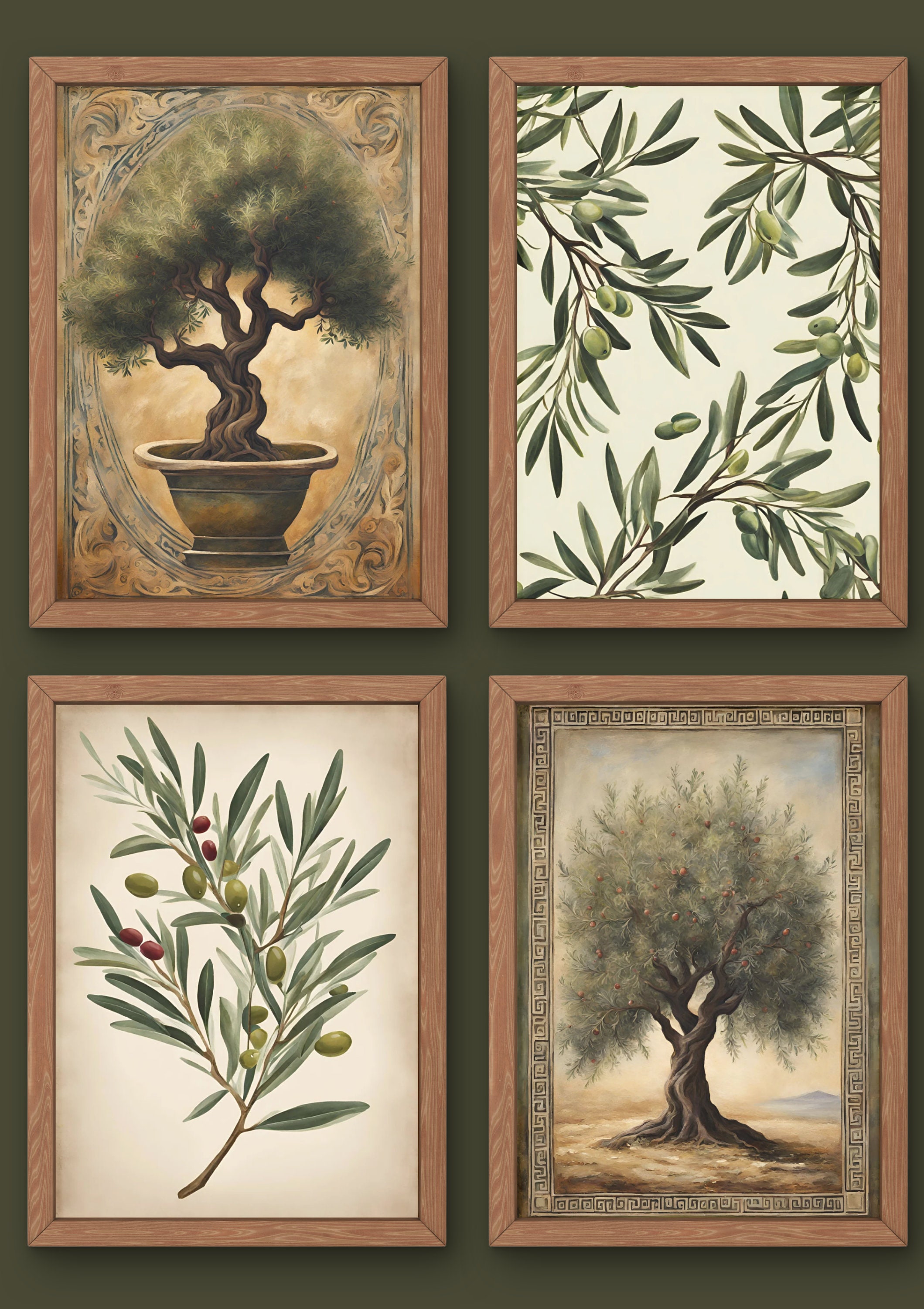Greek Style Olive Tree Prints Printable Greek Oil Painting Digital ...