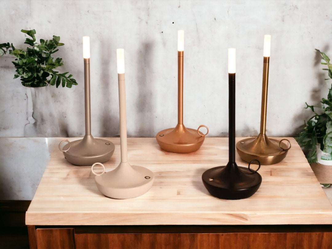 Rechargeable Aluminum LED Aladdin Candle Light: Table Lamp for Ambiance ...