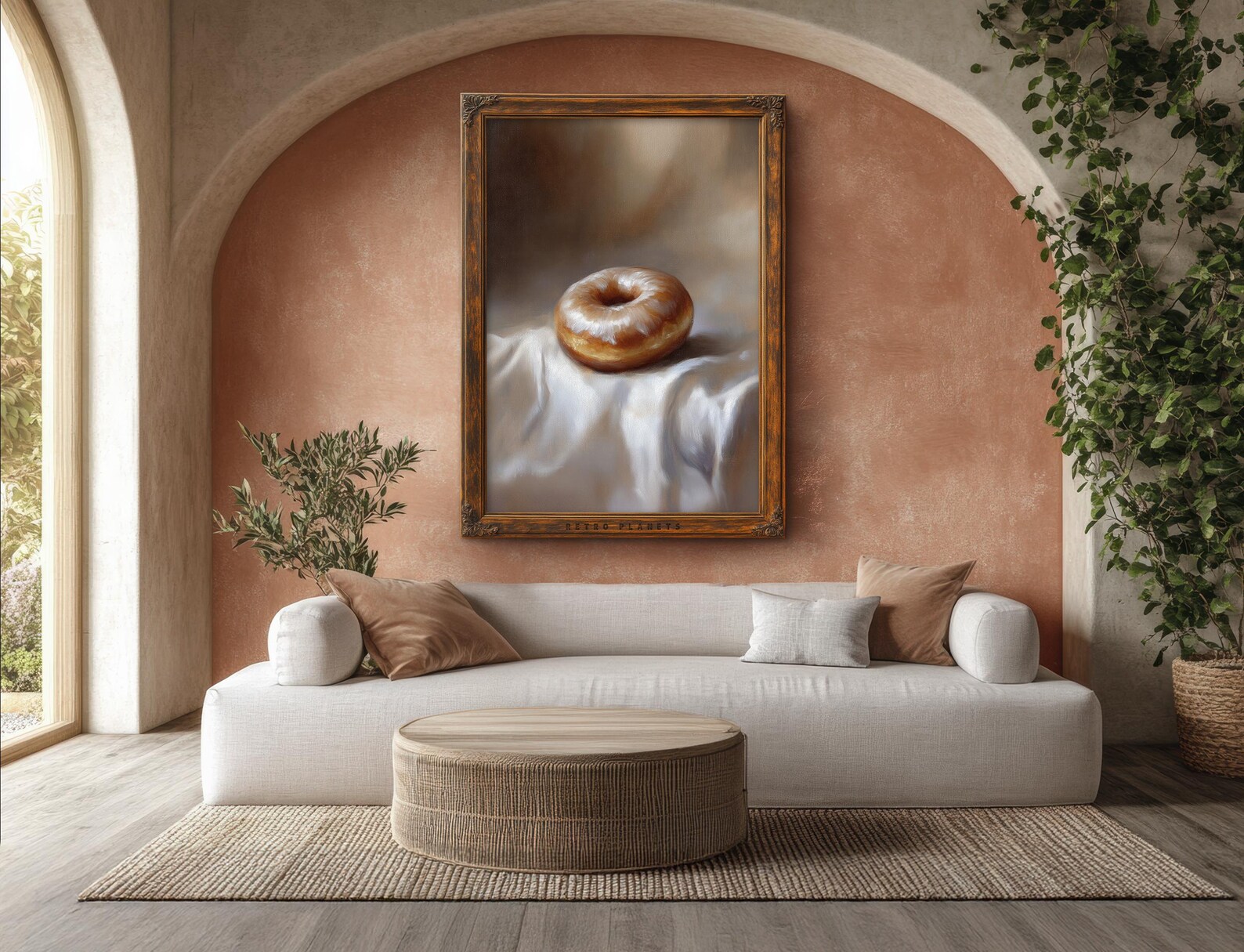 Donut Printable Art | Kitchen Wall Art | Food Art Print, Donut Painting ...