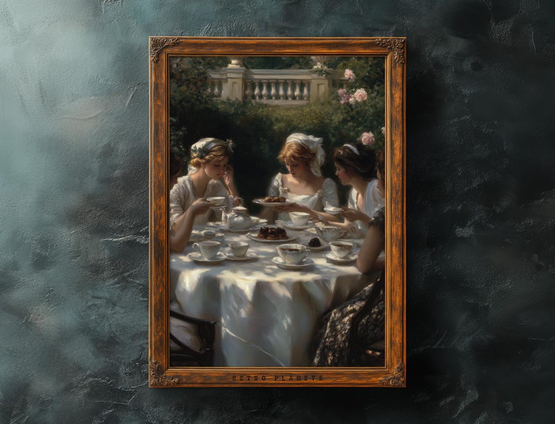 Victorian Tea Party Wall Art - Classic Renaissance Style Printable ...