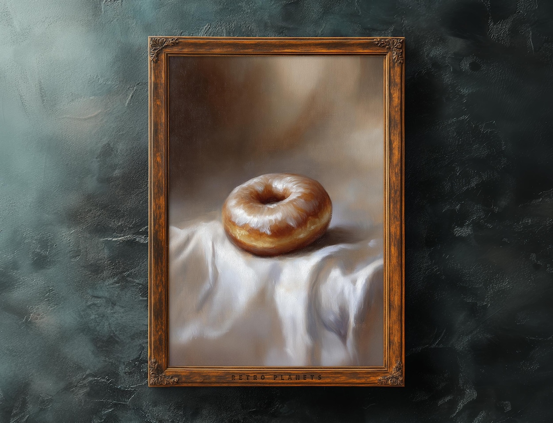 Donut Printable Art | Kitchen Wall Art | Food Art Print, Donut Painting ...