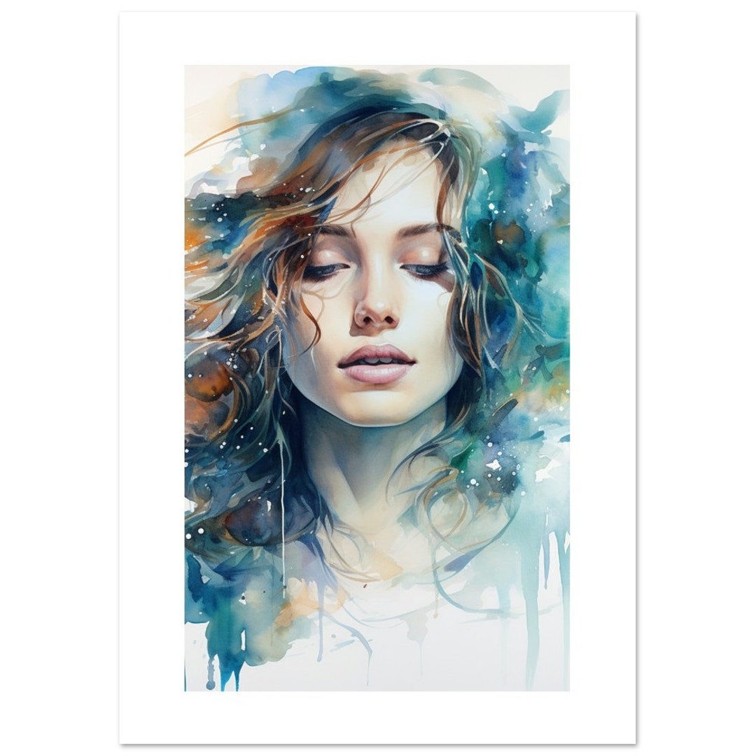 Colour Drip Face 1 Premium Art Poster - Etsy